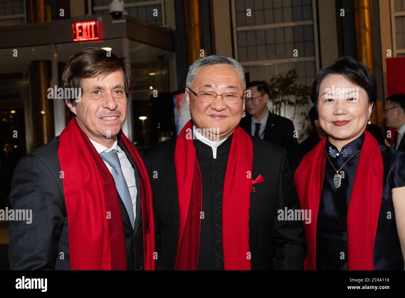 Ambassador Nicolas De Riviere of France, Ambassador Fu Cong of China ...