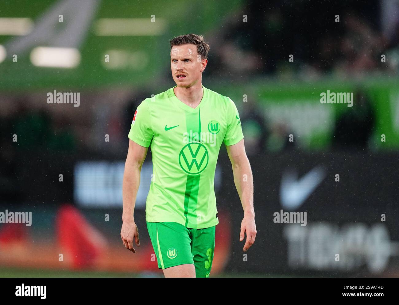 January 24 2025: Yannick Gerhardt (VfL Wolfsburg) looks on during a 1 ...