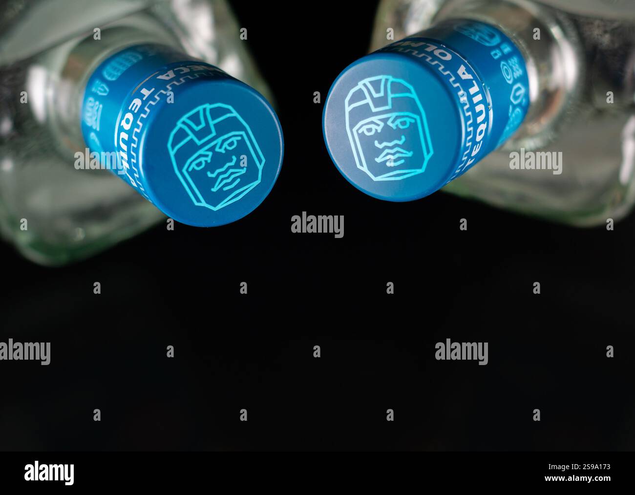 LONDON, UK - 30 MAY 2024 Olmeca Blanco Silver Tequila from the Jalisco ...