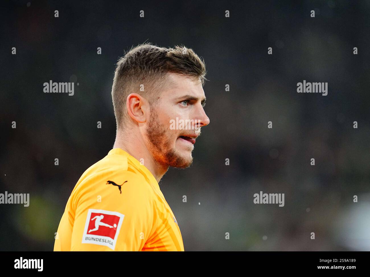 January 24 2025: Timon Weiner (Holstein Kiel) looks on during a 1 ...