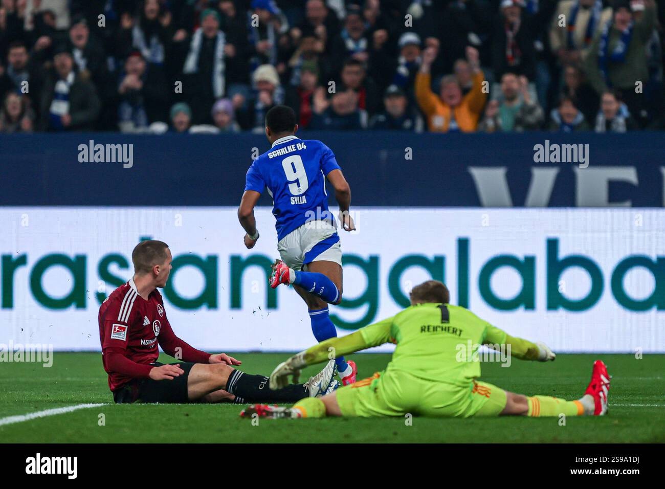 Tor, Torjubel, zum 2:0 durch Moussa Sylla (FC Schalke 04, #9), GER, FC ...