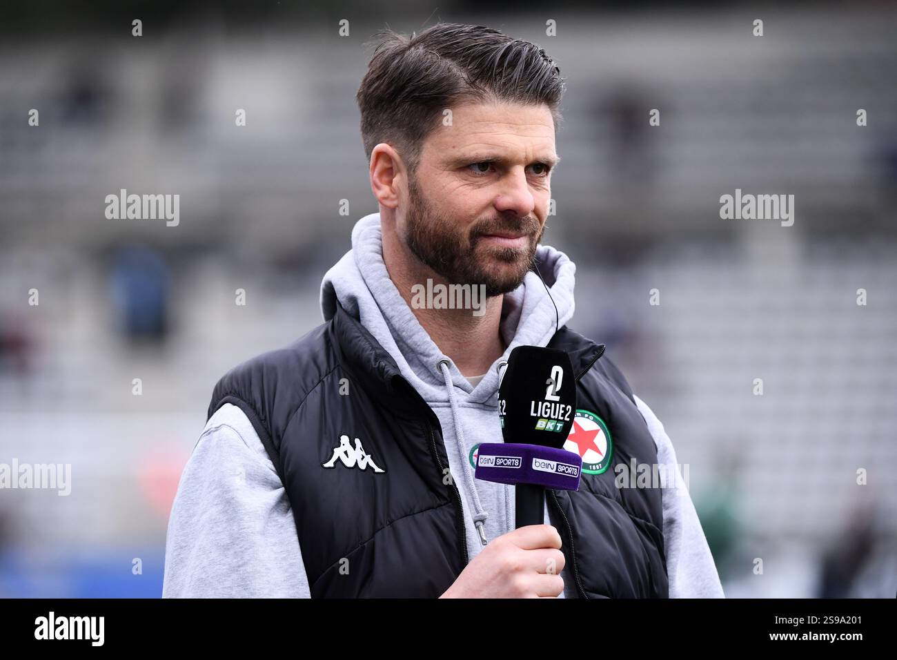 Gregory POIRIER (Entraineur Red Star) during the Ligue 2 BKT match ...