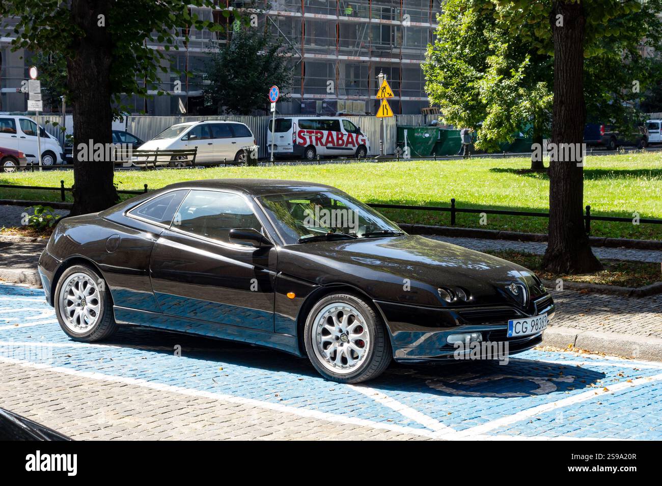 WROCLAW, POLAND - AUGUST 13, 2018: Alfa Romeo GTV coupe car with ...
