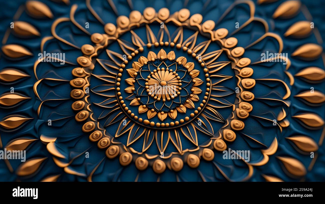Captivating 3D digital of a mandala with intricate,psychedelic patterns ...
