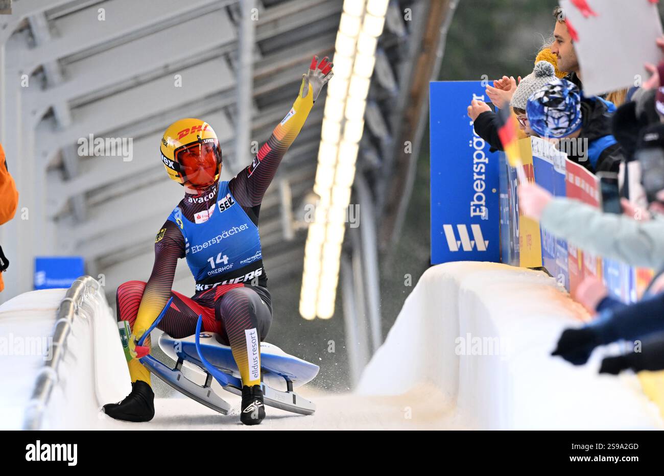 25 January 2025, Thuringia, Oberhof: Luge, World Cup, single-seater ...