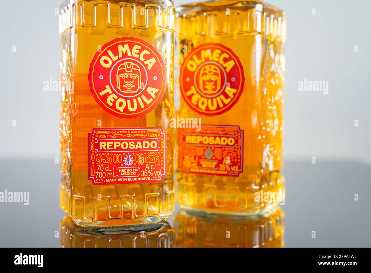LONDON, UK - 30 MAY 2024 Olmeca Reposado Tequila is one of the few ...