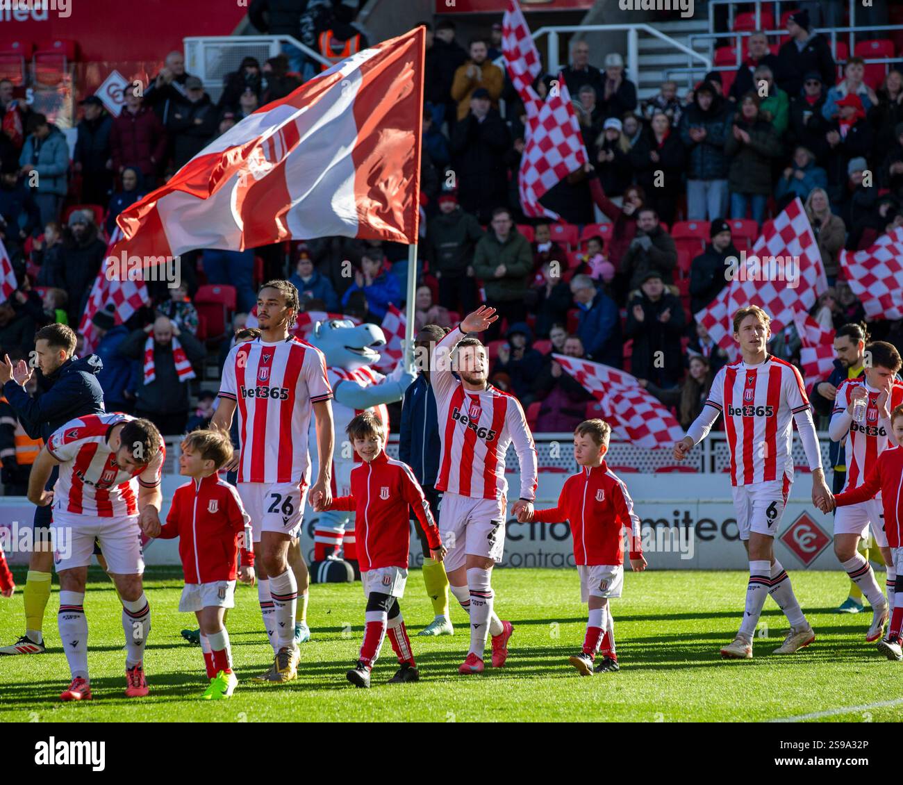 25th January 2025; Bet365 Stadium, Stoke, Staffordshire, England; EFL ...