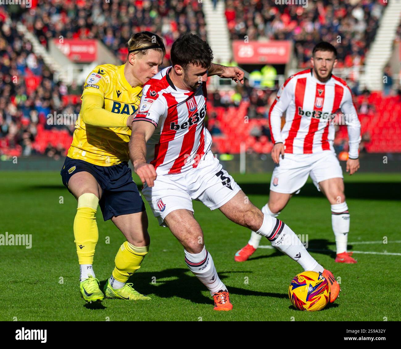 25th January 2025; Bet365 Stadium, Stoke, Staffordshire, England; EFL ...