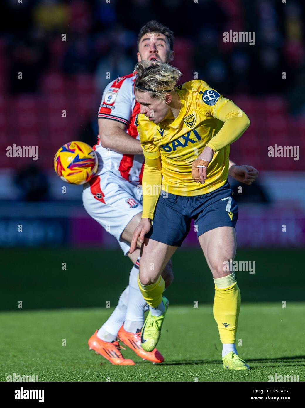 25th January 2025; Bet365 Stadium, Stoke, Staffordshire, England; EFL ...