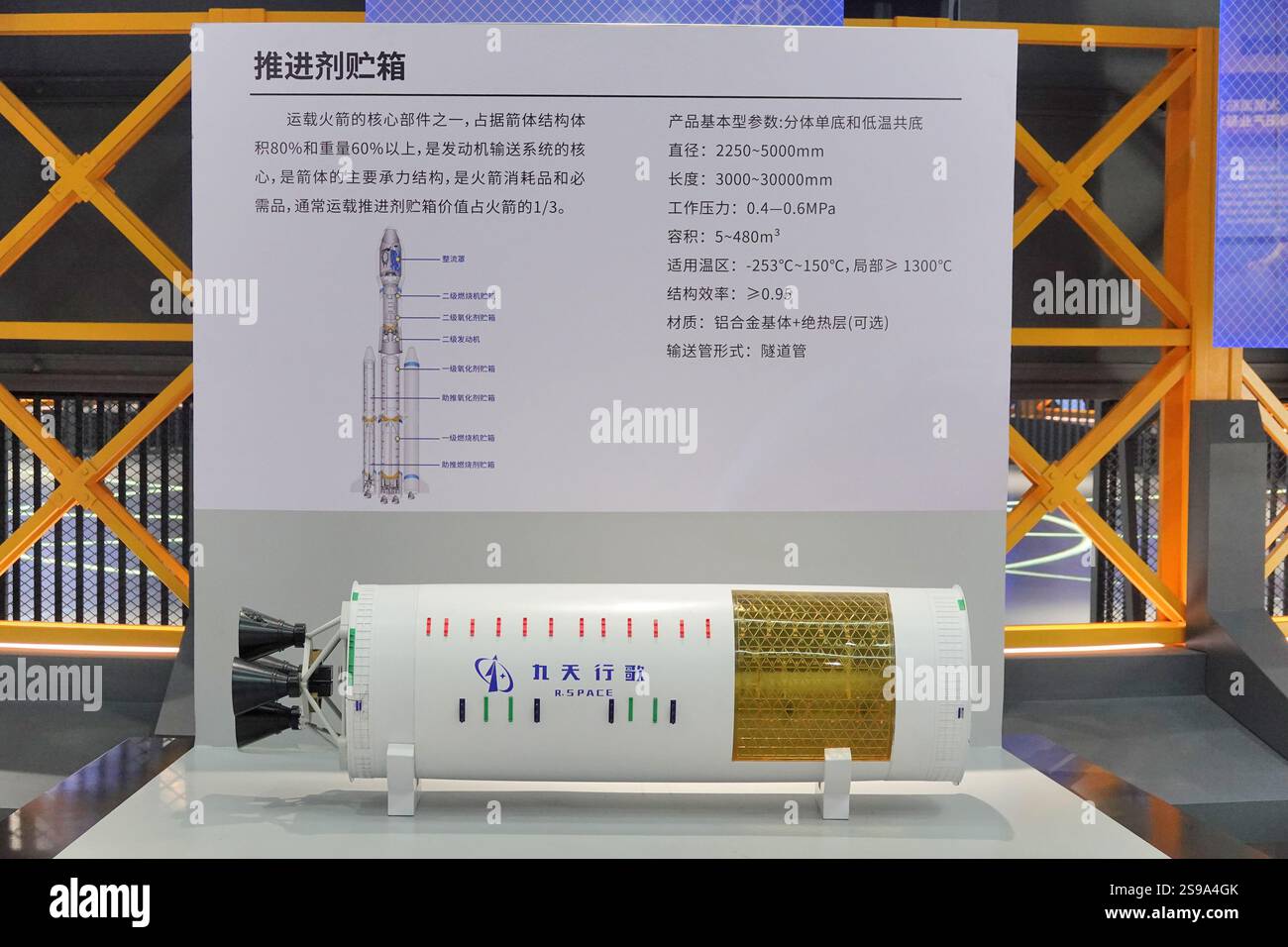 HAIYANG, CHINA - JANUARY 13, 2025 - A model of Jiutian Xingge Rocket ...