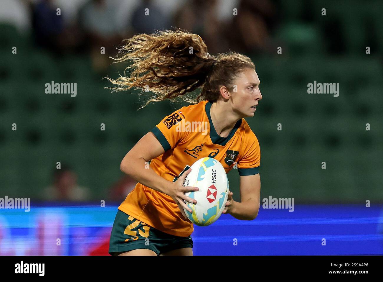 Ruby Nicholas of Australia in action during the cup quarter finals ...