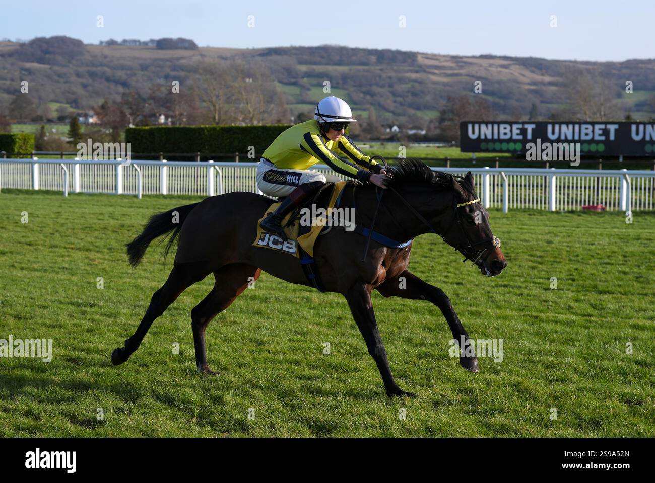 East India Dock ridden by jockey Sam Twiston-Davies on their way to ...