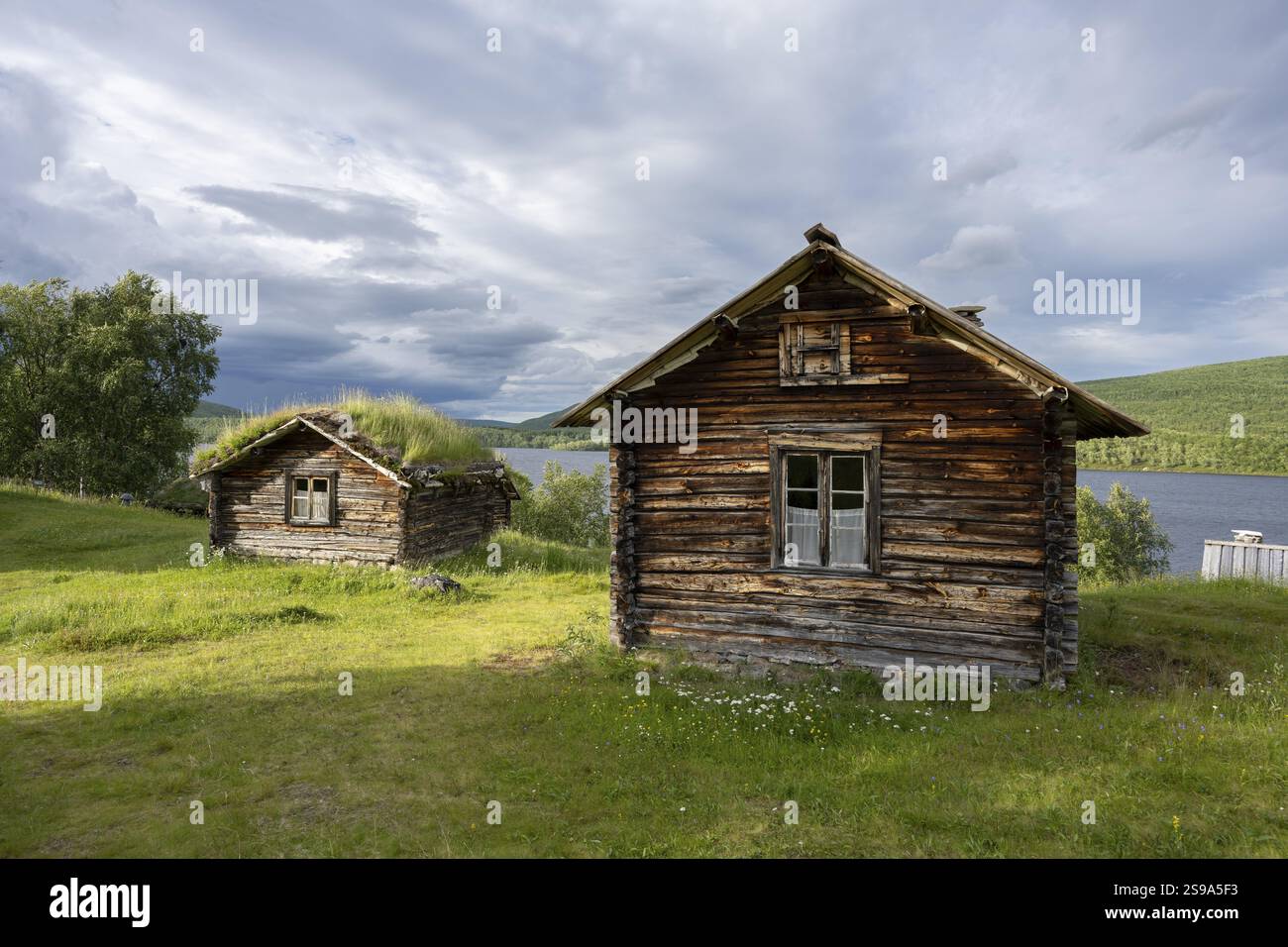 Old log cabins, Lapland, Finland, Europe Stock Photo - Alamy