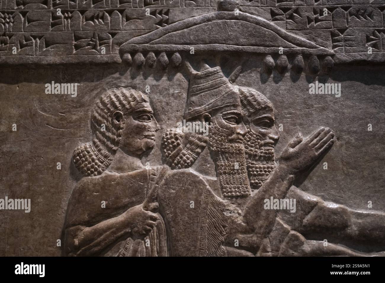 Ruler on chariot, Assyrian relief from Nimrud, today Iraq, British ...