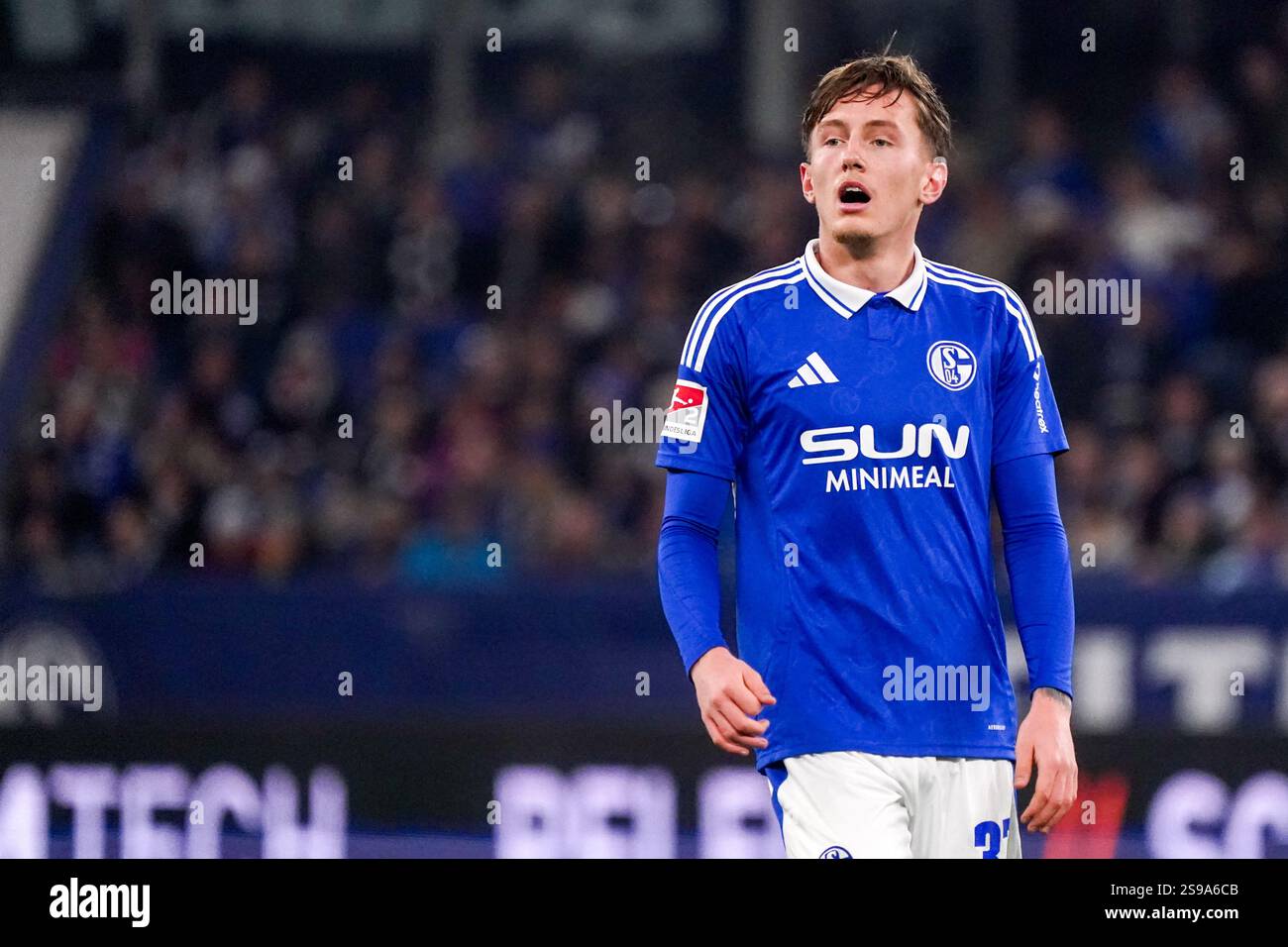 GELSENKIRCHEN, NETHERLANDS - JANUARY 25: Max Gruger of FC Schalke 04 ...