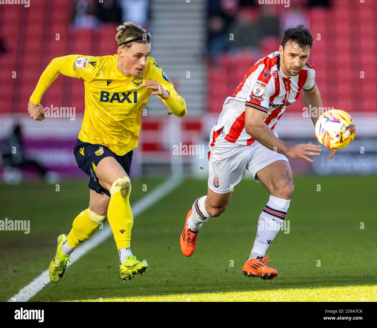 25th January 2025; Bet365 Stadium, Stoke, Staffordshire, England; EFL ...