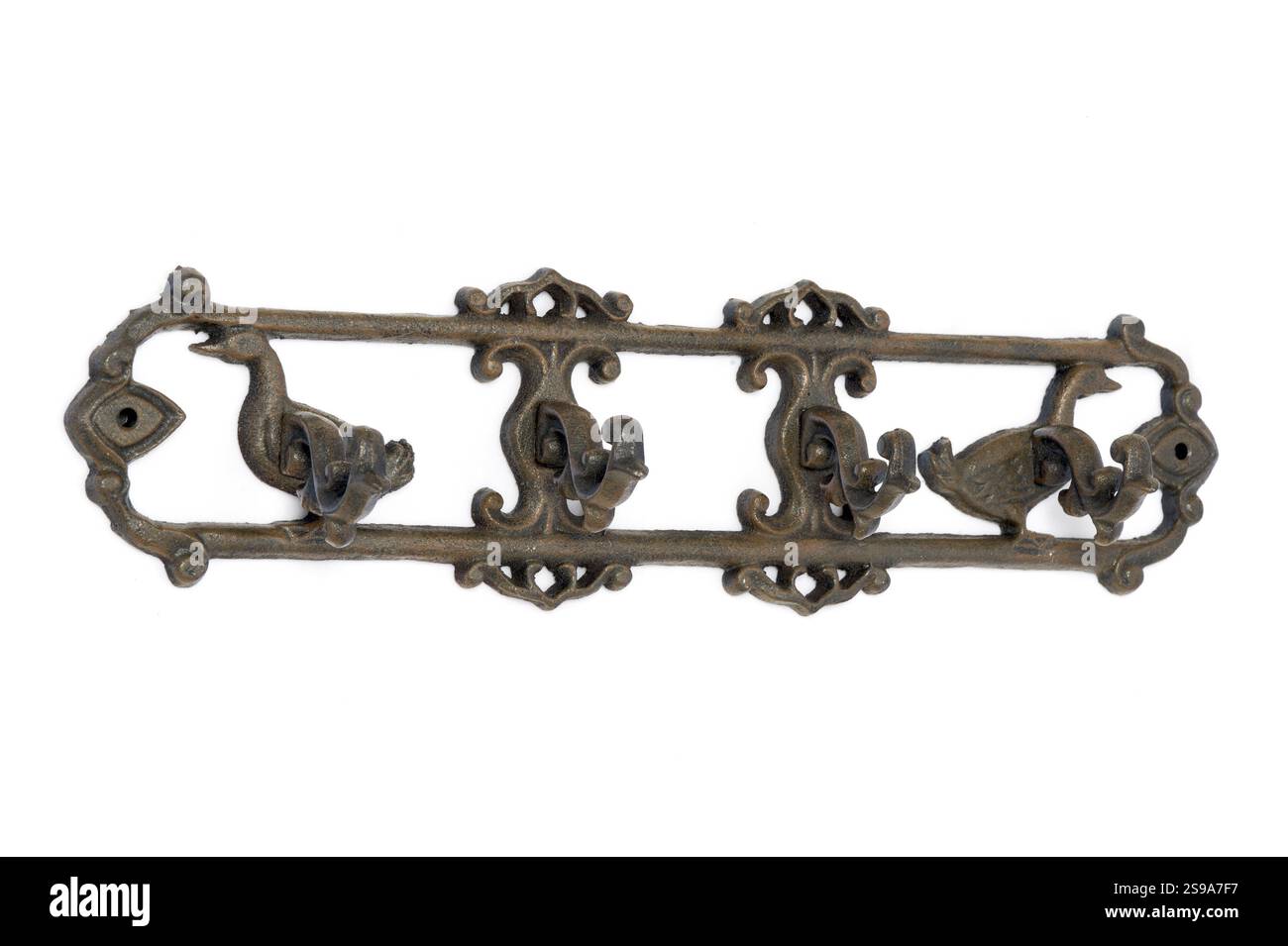 Antique metal hanger. Isolated picture Stock Photo - Alamy