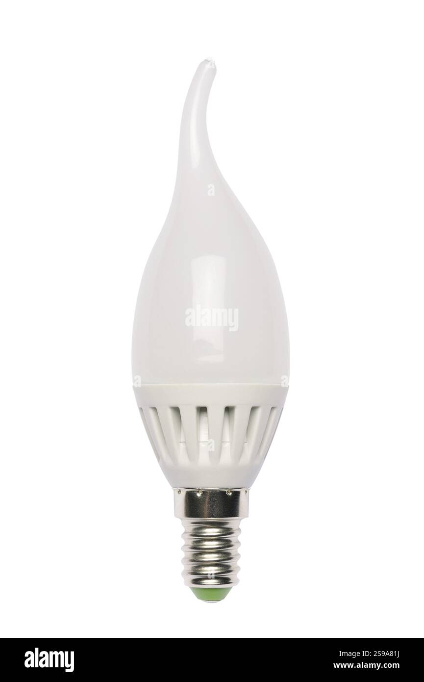 LED energy-saving bulb. Light emitting diode. Insulated object Stock ...