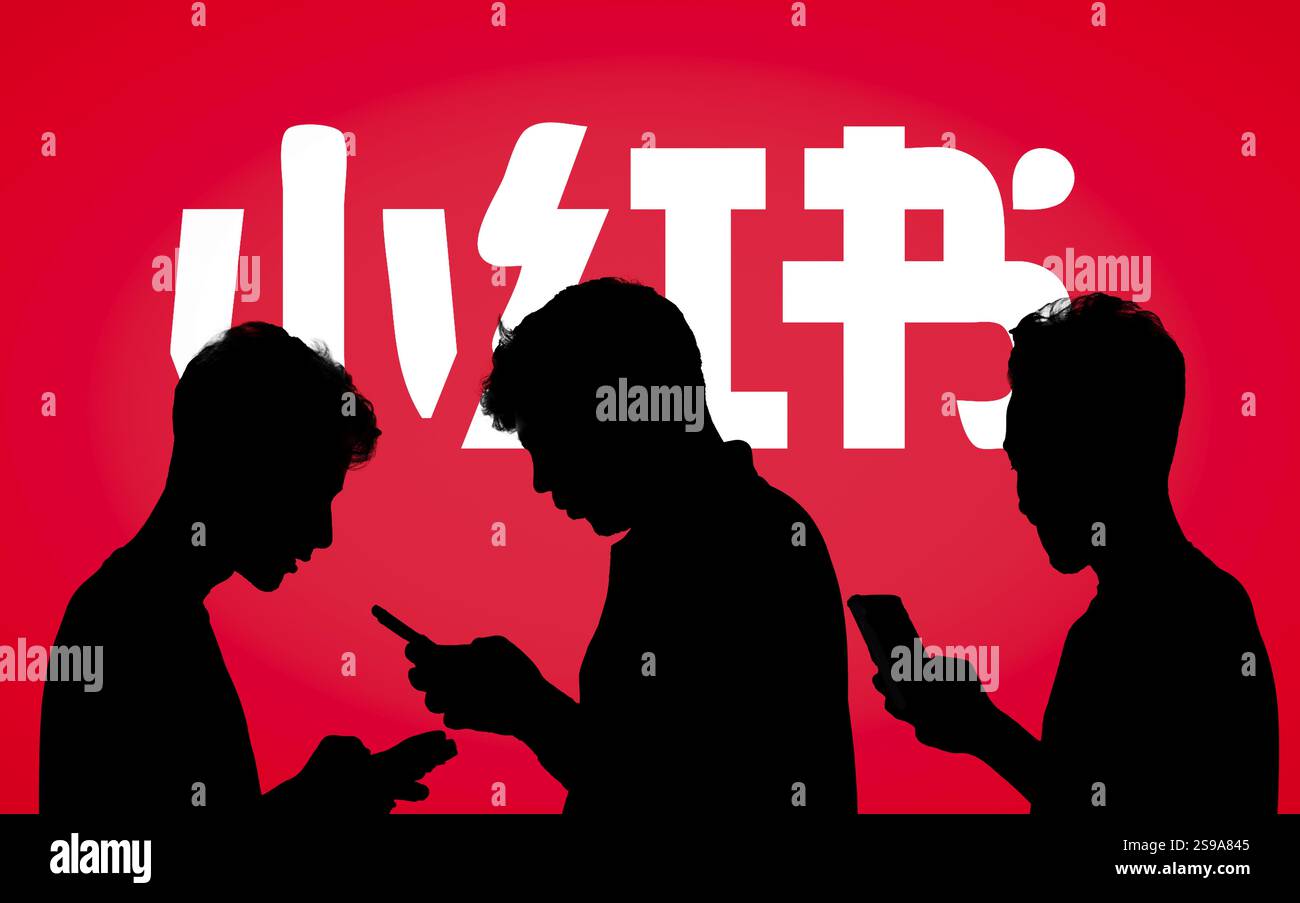 Dhaka, Bangladesh 19 Jan 2025: REDnote App Logo On Smartphone, Chinese ...