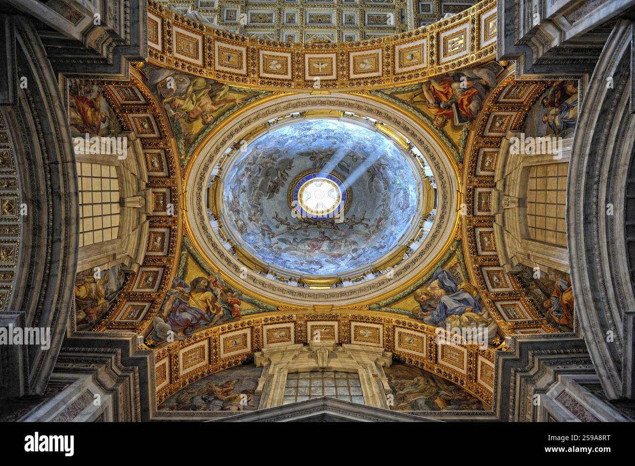 Roof of St Peter's Basilica, church. Vatican Museum Stock Photo - Alamy