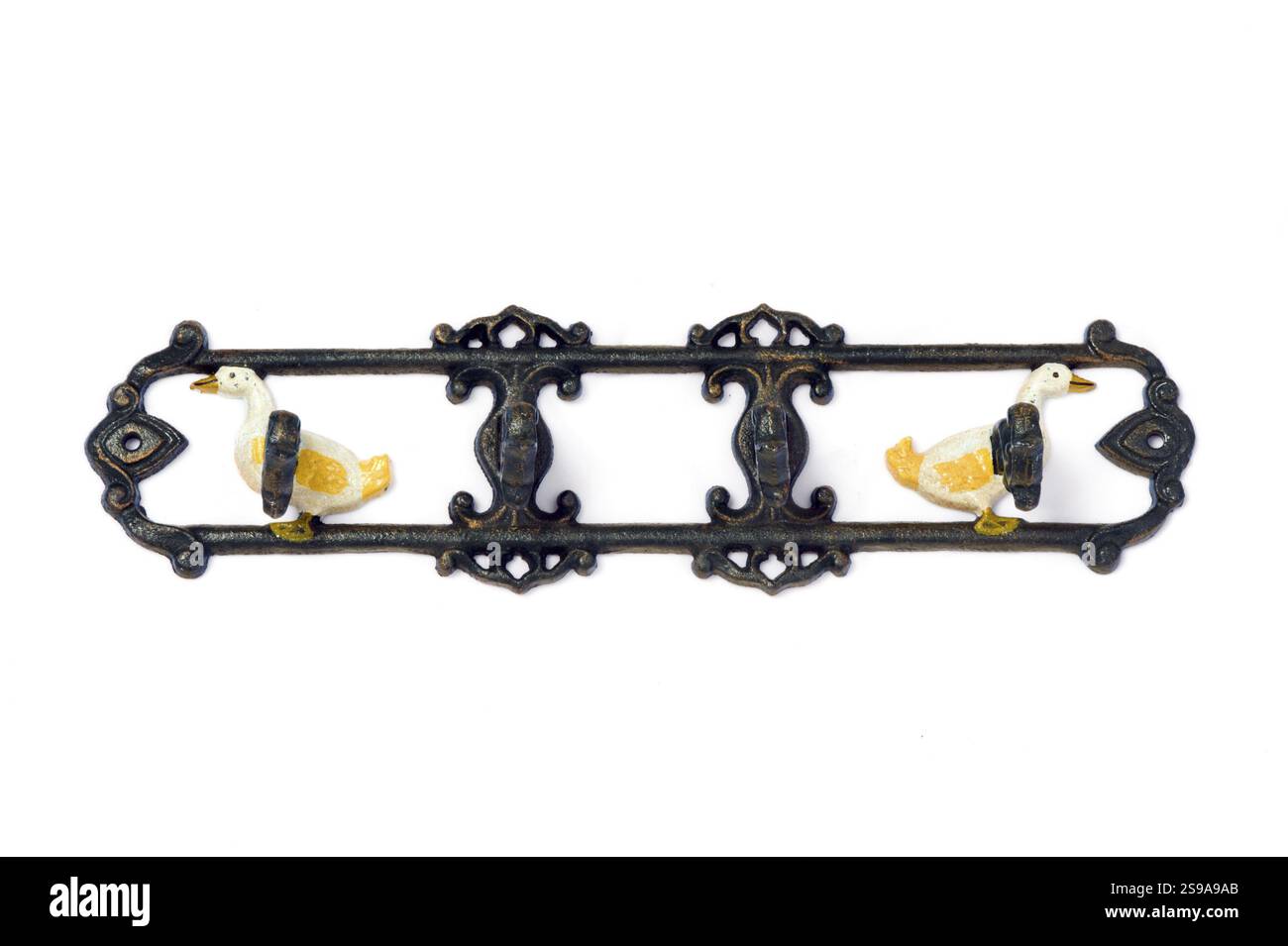 Antique metal hanger. Isolated picture Stock Photo - Alamy