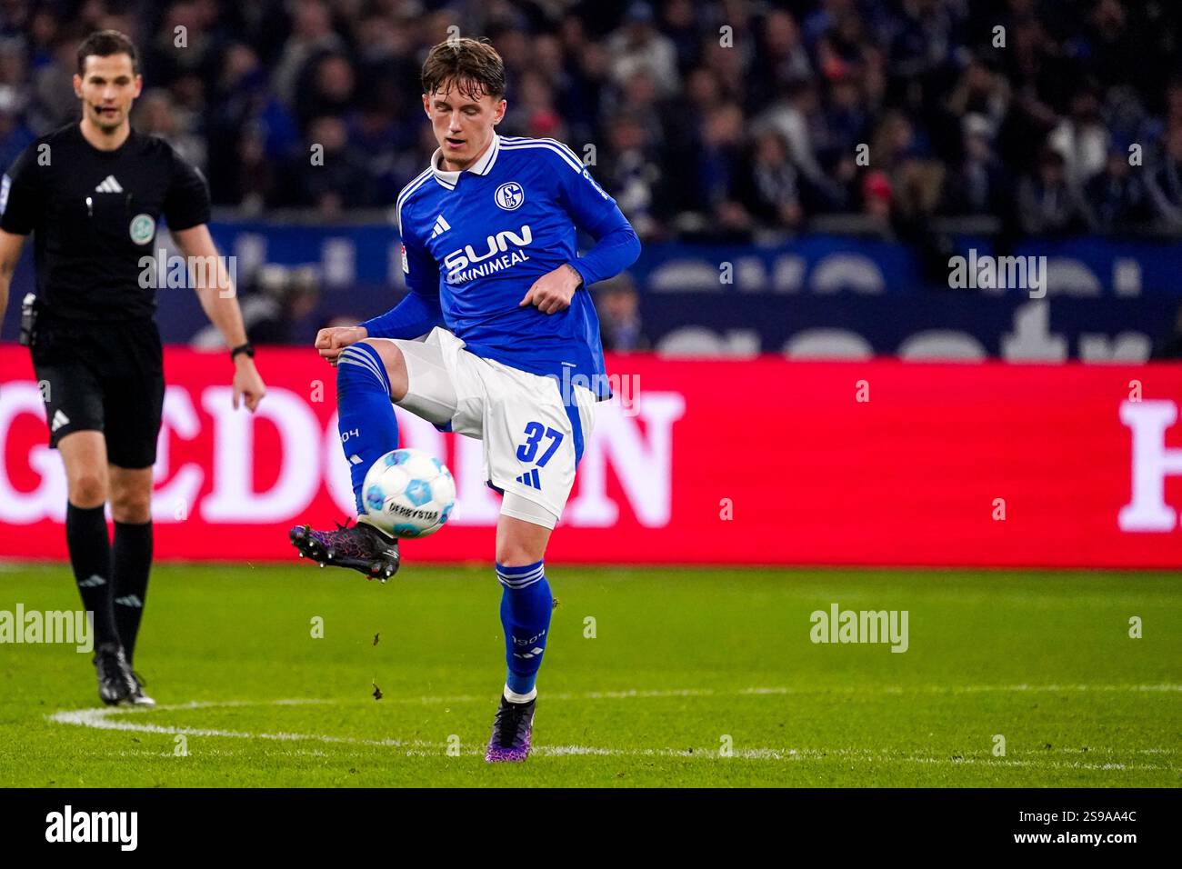 GELSENKIRCHEN, NETHERLANDS - JANUARY 25: Max Gruger of FC Schalke 04 ...
