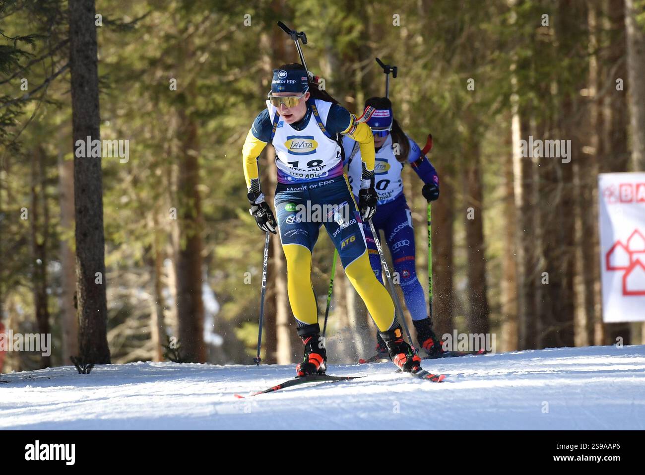 ANTHOLZ-ANTERSELVA, ITALY - JANUARY 25: Ella Halvarsson of Sweden ...
