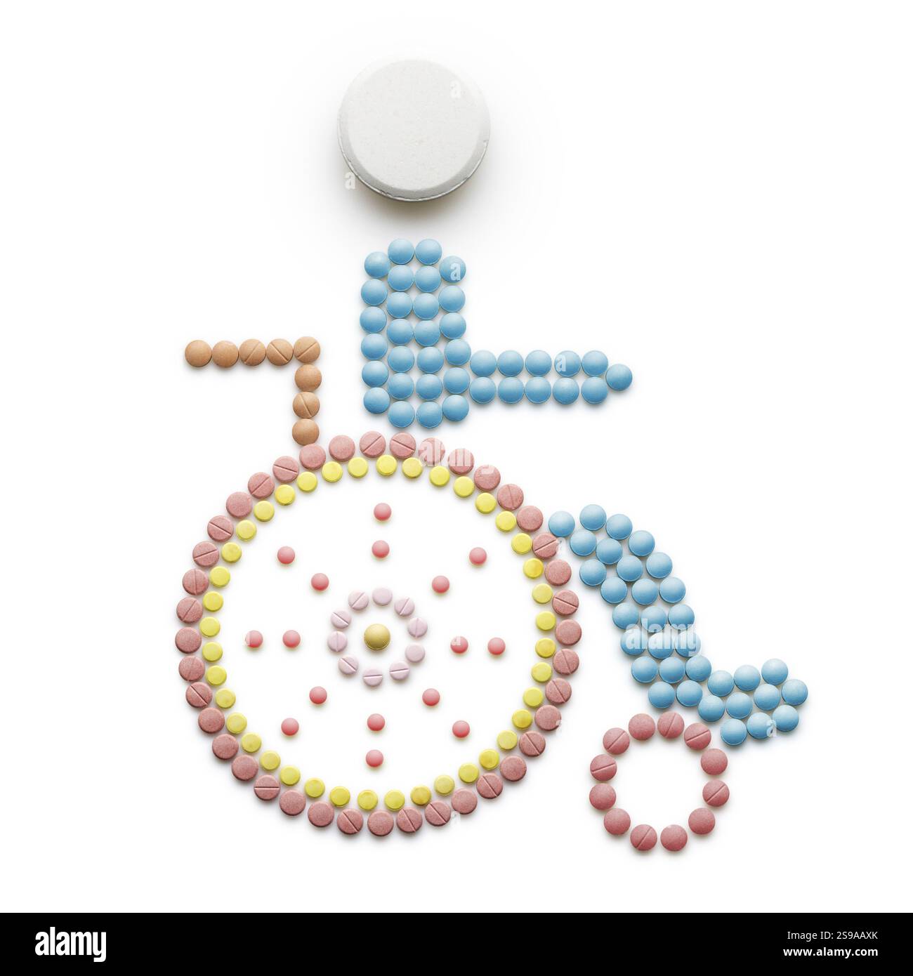 Creative medicine and healthcare concept of drugs and pills, against ...