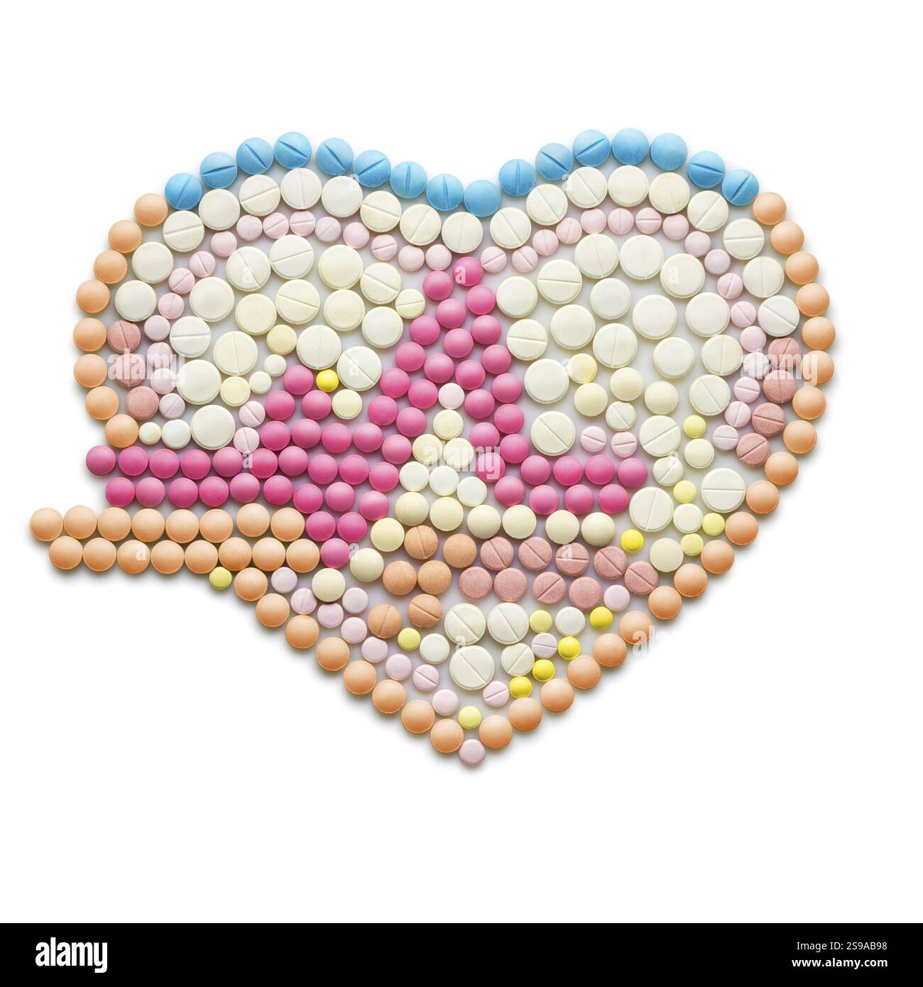 Creative medicine and healthcare concept of drugs and pills, against a ...