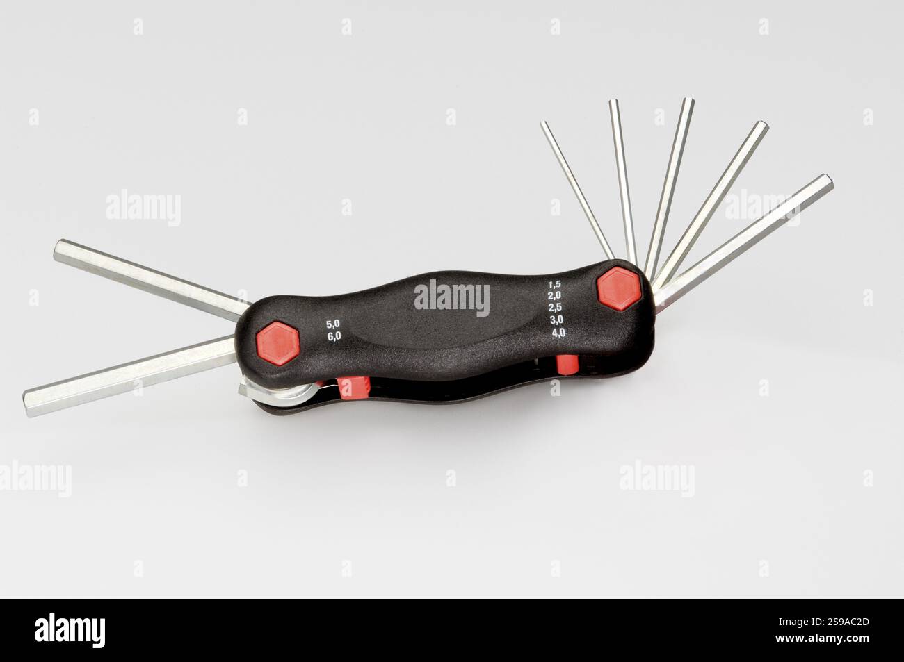 Hand tool, Allen key set with white background Stock Photo - Alamy