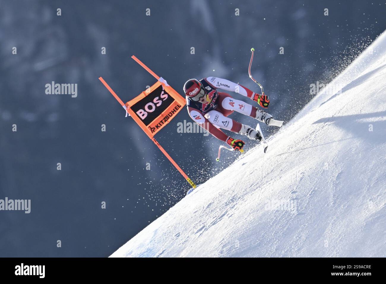 KITZBUEHEL , AUSTRIA - JANUARY 25: Stefan Babinsky of Austria during ...