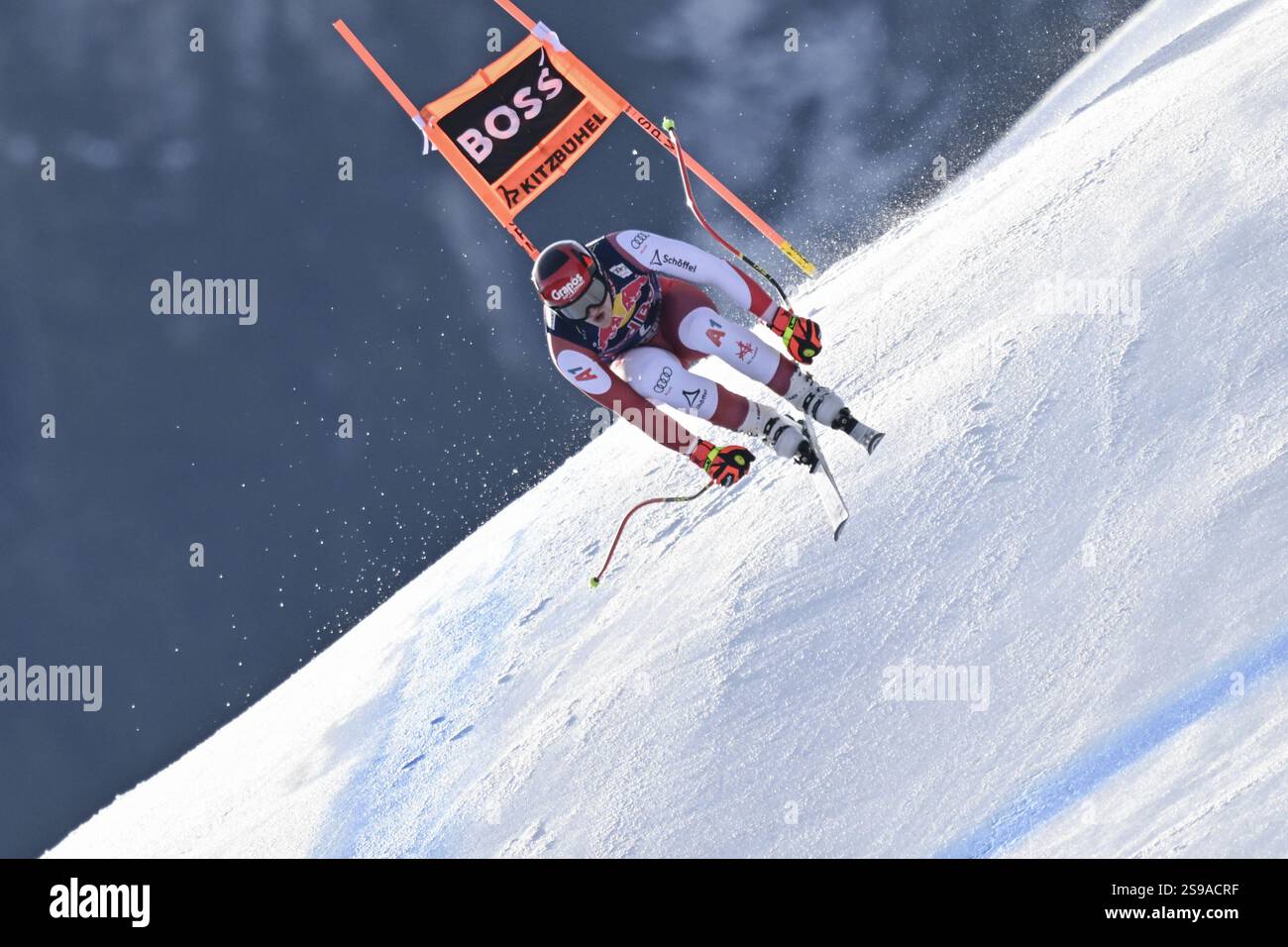 KITZBUEHEL , AUSTRIA - JANUARY 25: Stefan Babinsky of Austria during ...