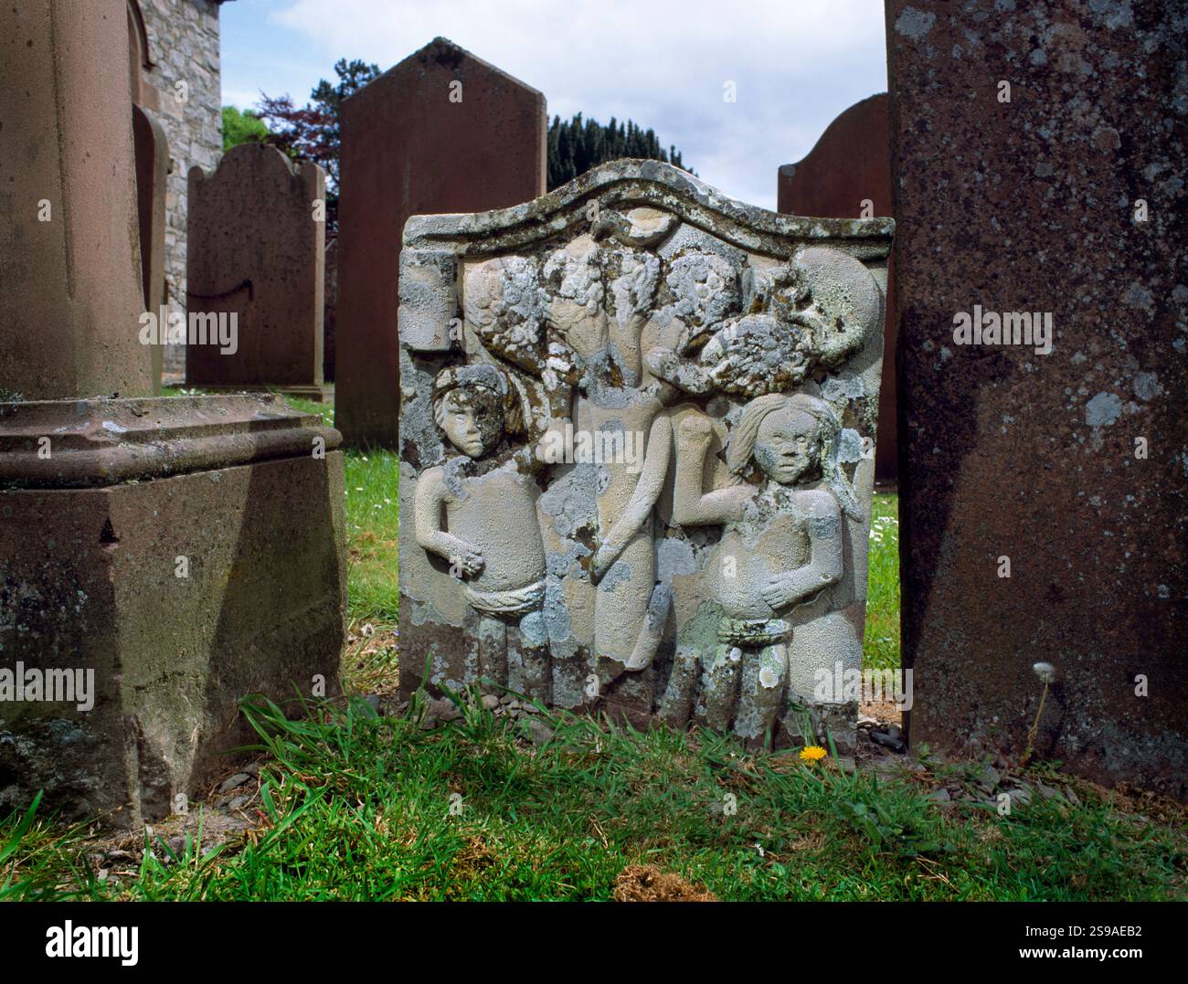 Adam & Eve headstone, Robert Corson & Agness Herese, Kells Churchyard ...