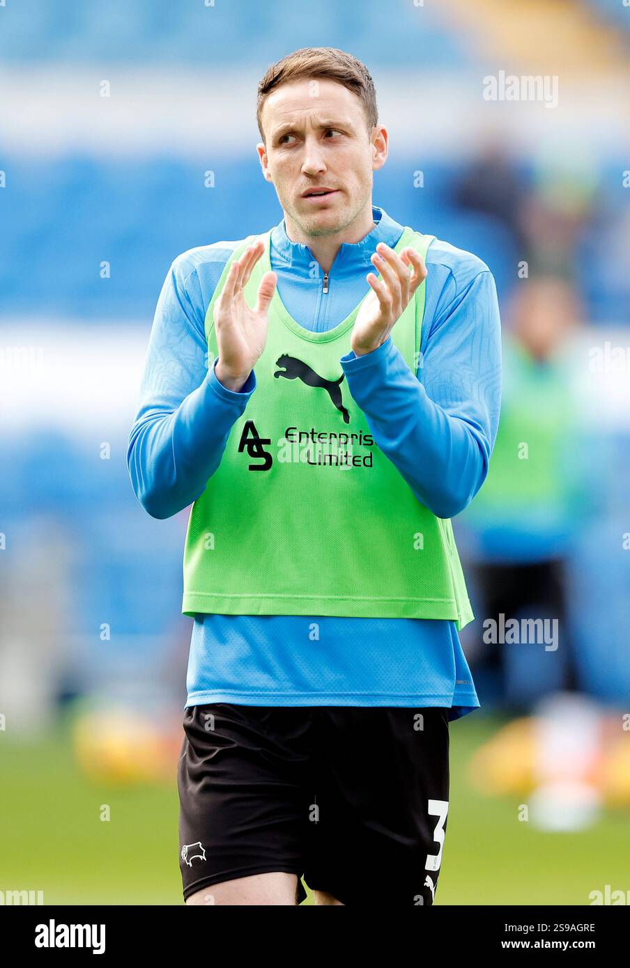 Derby County's Craig Forsyth ahead of the Sky Bet Championship match at ...