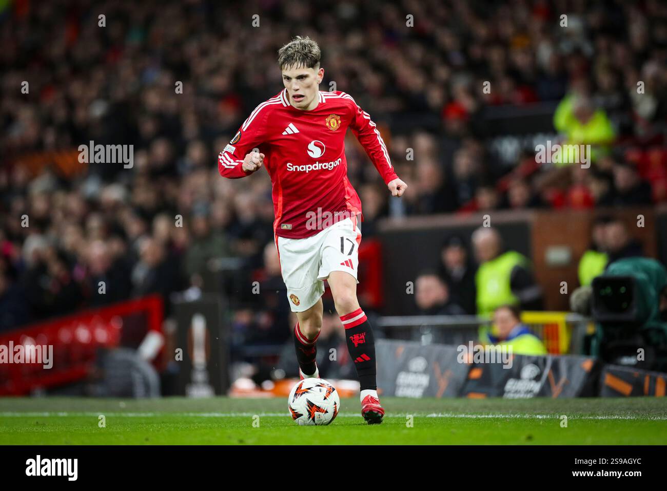 Manchester United forward Alejandro Garnacho (17) during the Manchester ...