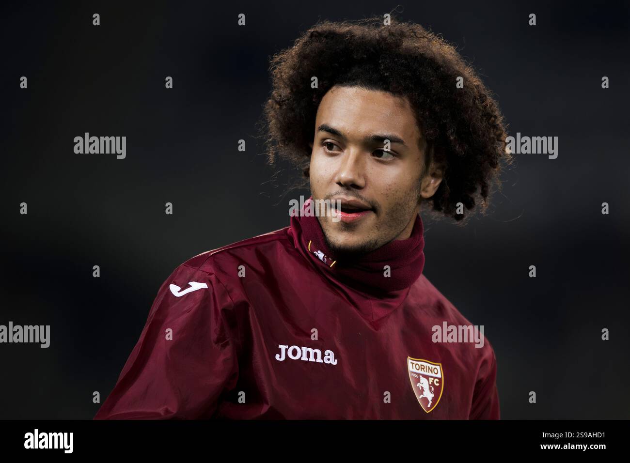 Turin, Italy. 24 January 2025. Aaron Ciammaglichella of Torino FC looks ...