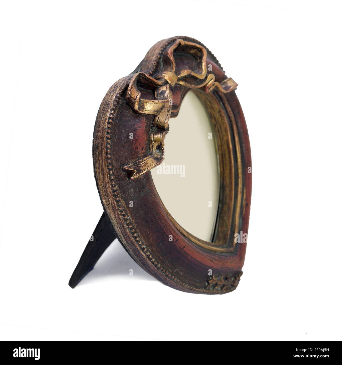 Old antique ornate frame with white background. Isolated picture Stock ...