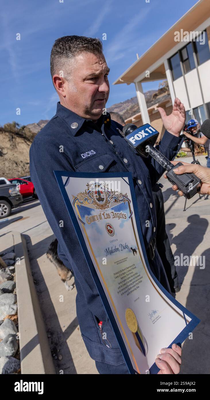 January 24, 2025, Pacific Palisades, California, USA: Los Angeles ...