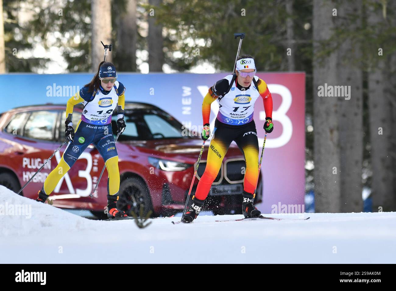 ANTHOLZ-ANTERSELVA, ITALY - JANUARY 25: Ella Halvarsson of Sweden and ...