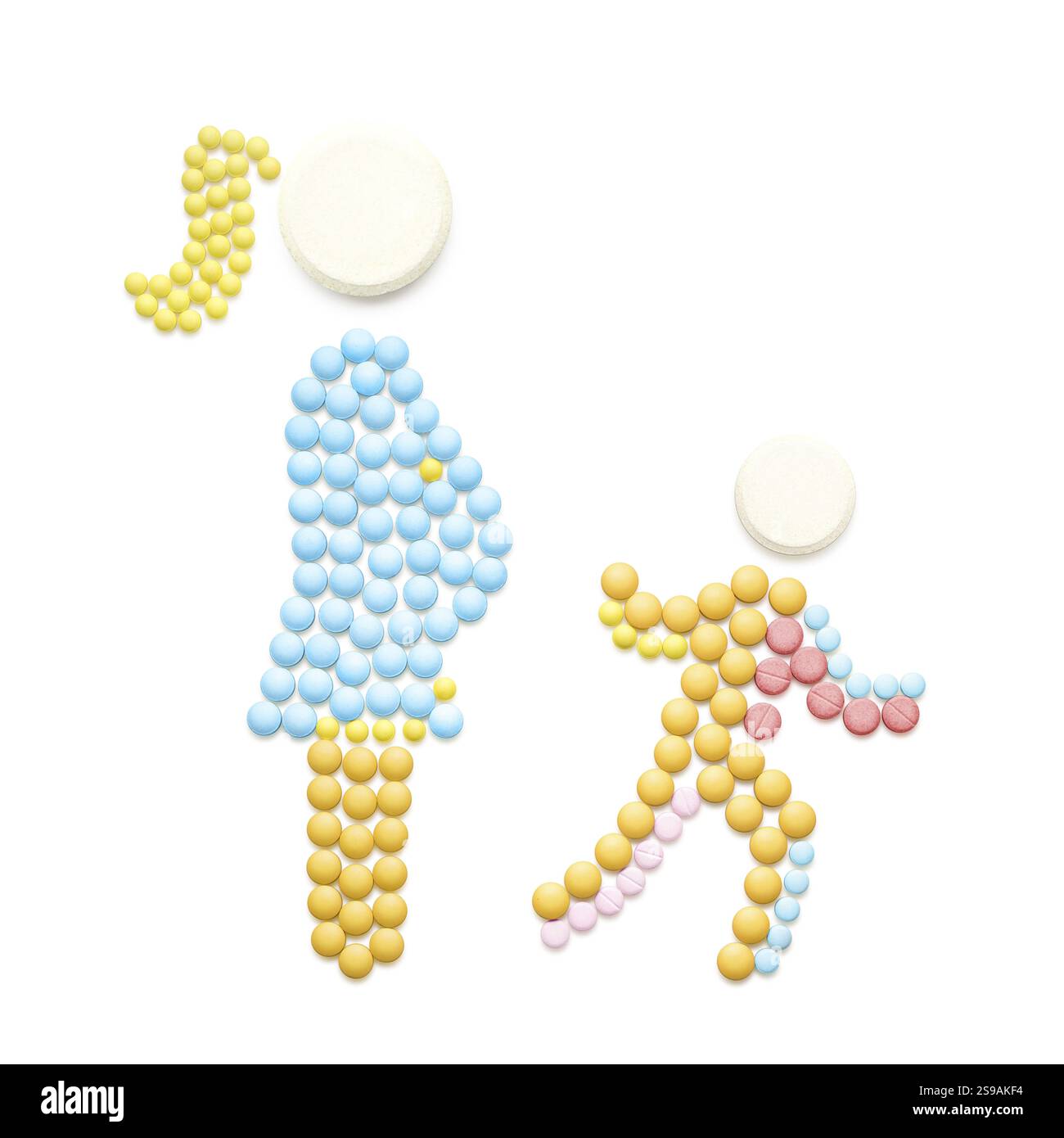 Creative medicine and healthcare concept of pills, pregnant with IVF ...