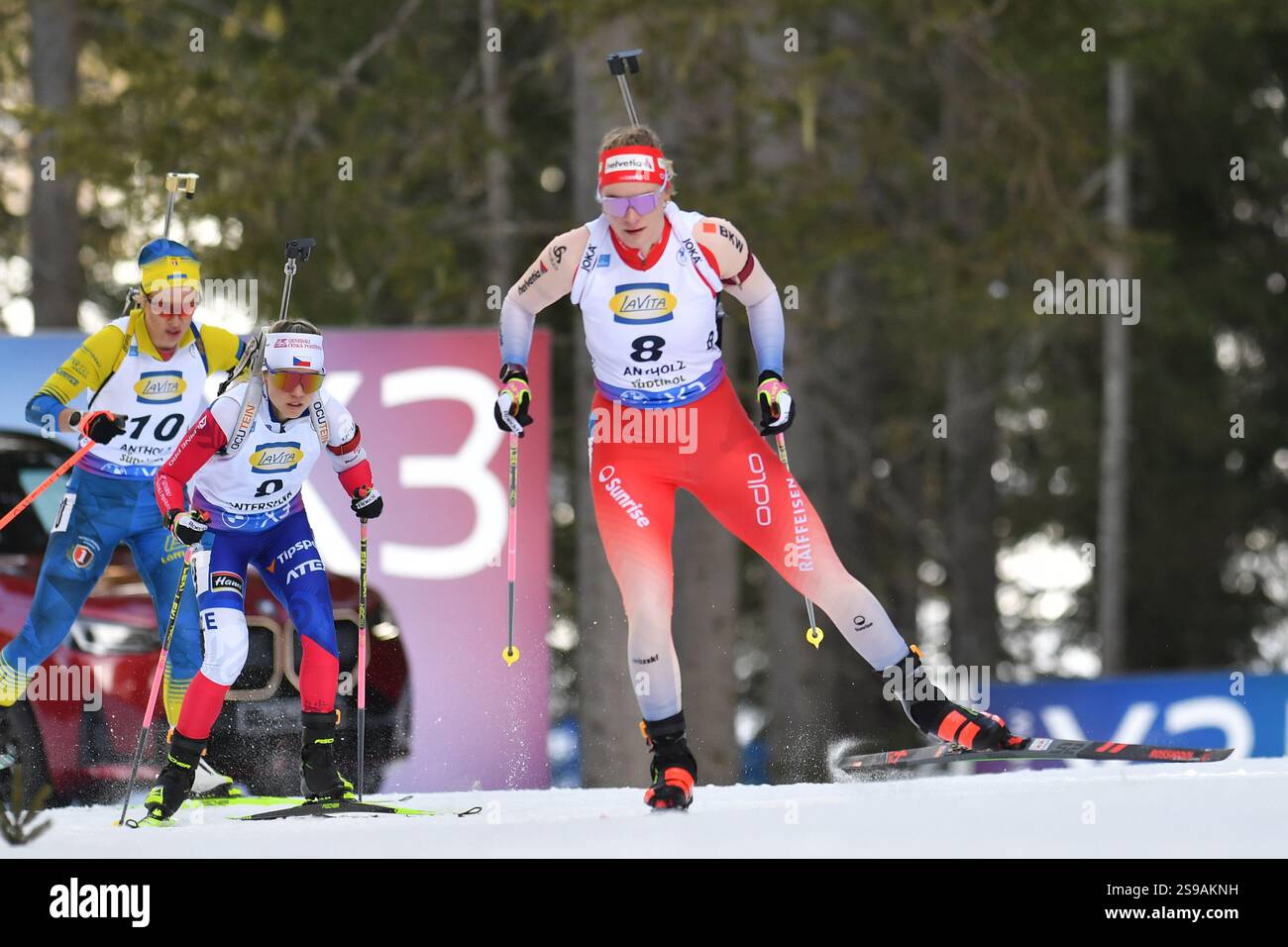 ANTHOLZ-ANTERSELVA, ITALY - JANUARY 25: Amy Baserga of Switzerland ...