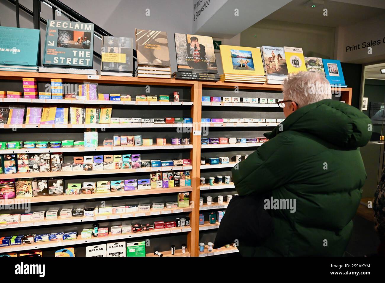 the interior of the photographers gallery shop selling books, 35 mm ...