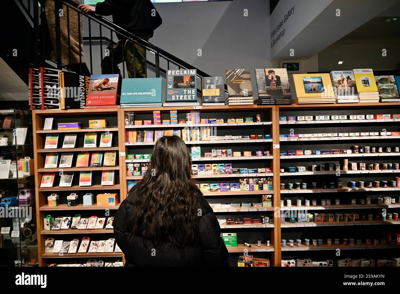 the interior of the photographers gallery shop selling books, 35 mm ...