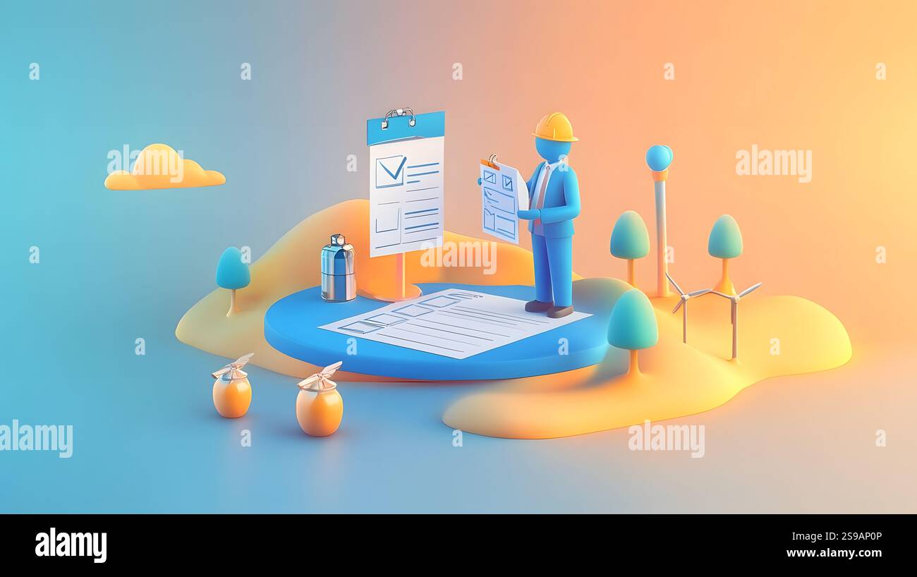 Minimal simple digital of a person holding a checklist clipboard set ...