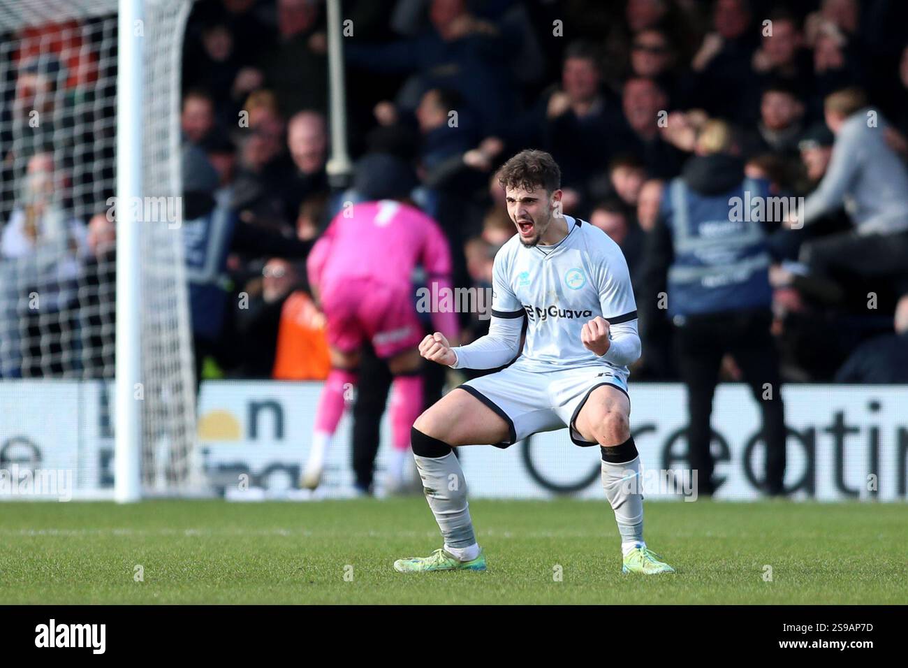 Millwall's Mihailo Ivanovic celebrates scoring their side's first goal ...