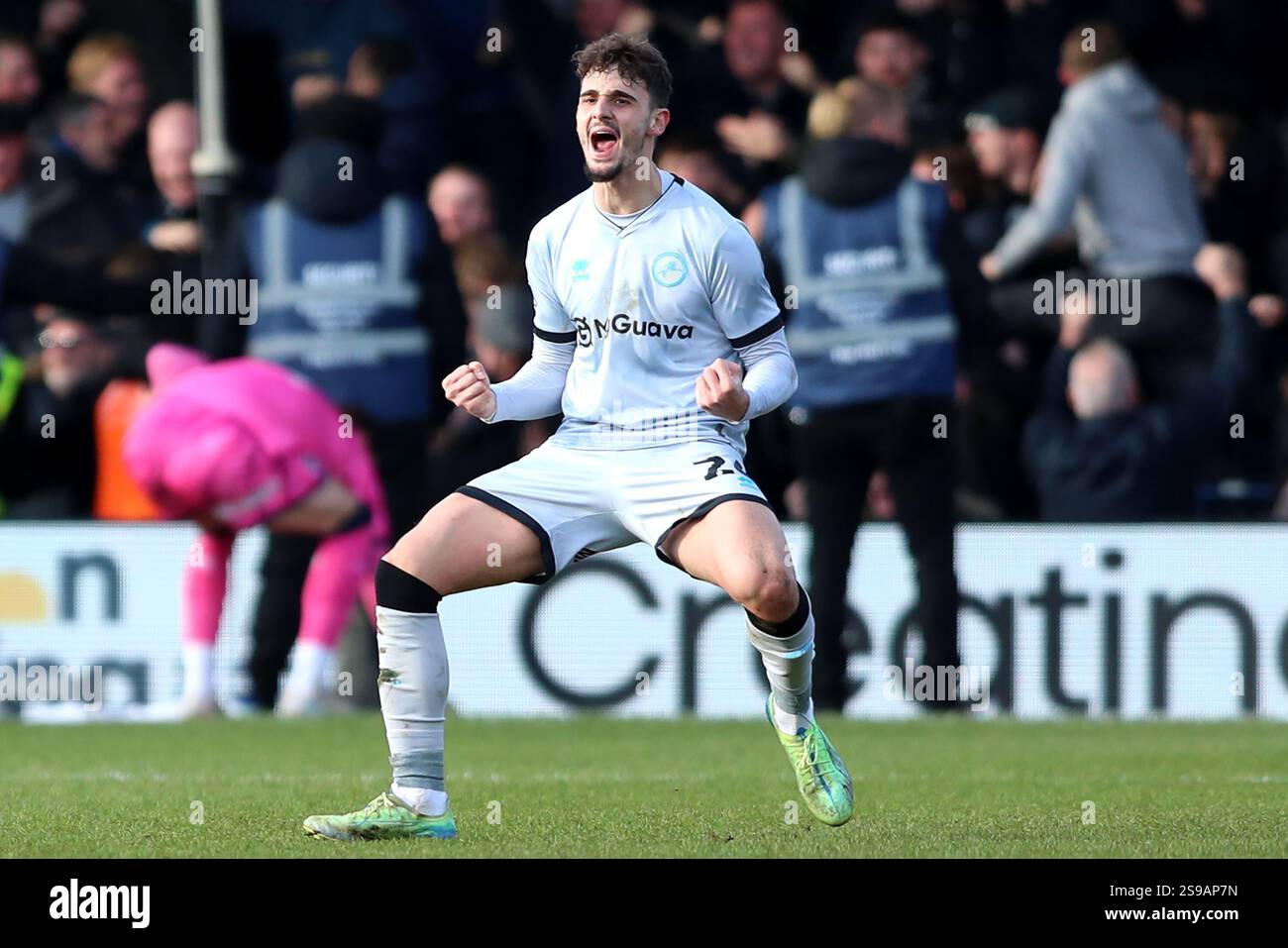 Millwall's Mihailo Ivanovic celebrates scoring their side's first goal ...