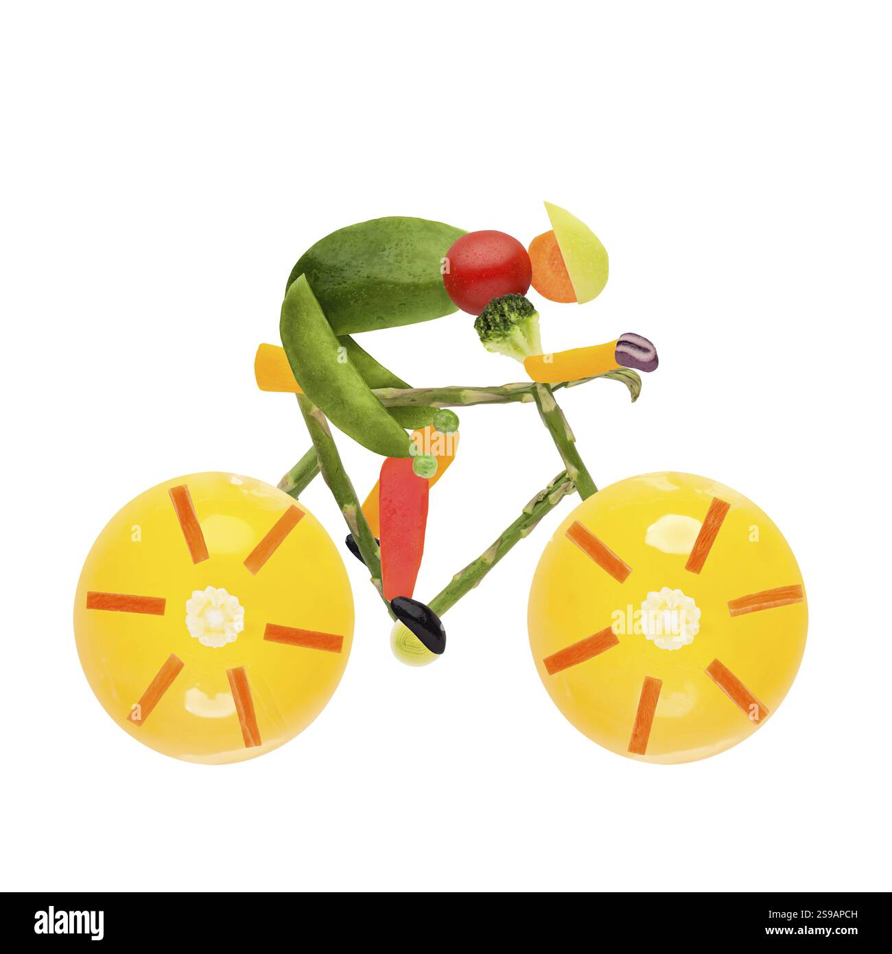 Cyclist rides on bike Cut Out Stock Images & Pictures - Alamy