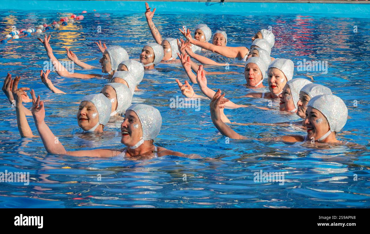 London, UK, 25th Jan 2025. The 20 ladies from 'Almost Synchro', all ...