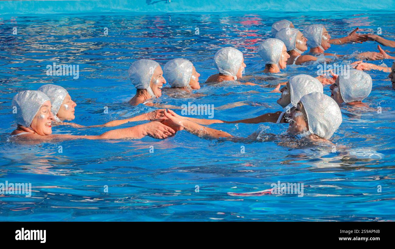 London, UK, 25th Jan 2025. The 20 ladies from 'Almost Synchro', all ...