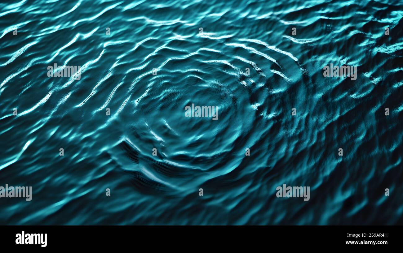 Ethereal Ripple Effect in Shimmering Water - Visually Captivating 3D ...